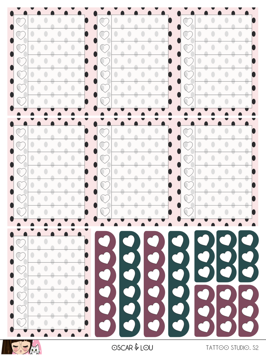 Vertical Sticker Kit - Tattoo Studio – Oscar & Lou