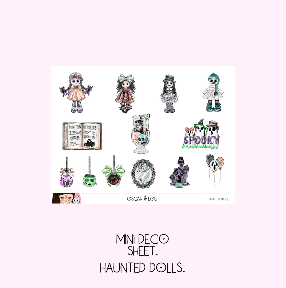 Mini Sheet - Haunted Dolls – Oscar & Lou